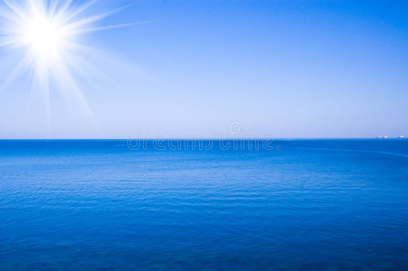 Sun over sea stock photo. Image of harmony, harbor, shore - 49132816