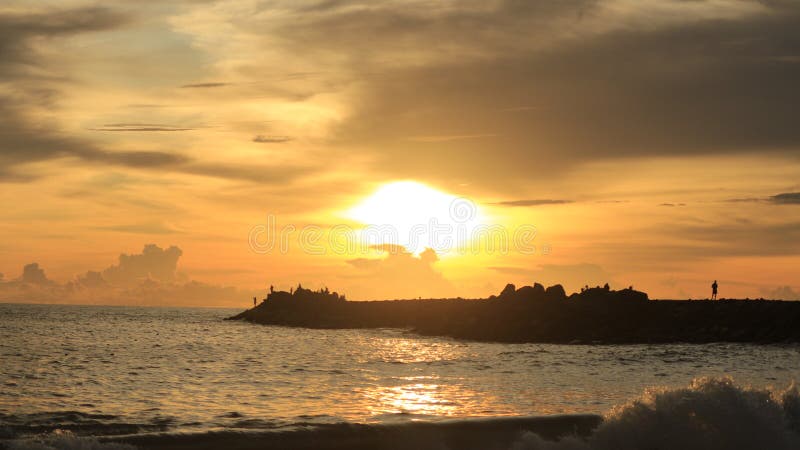 Sun over the sea stock photo. Image of morning, afterglow - 234352998