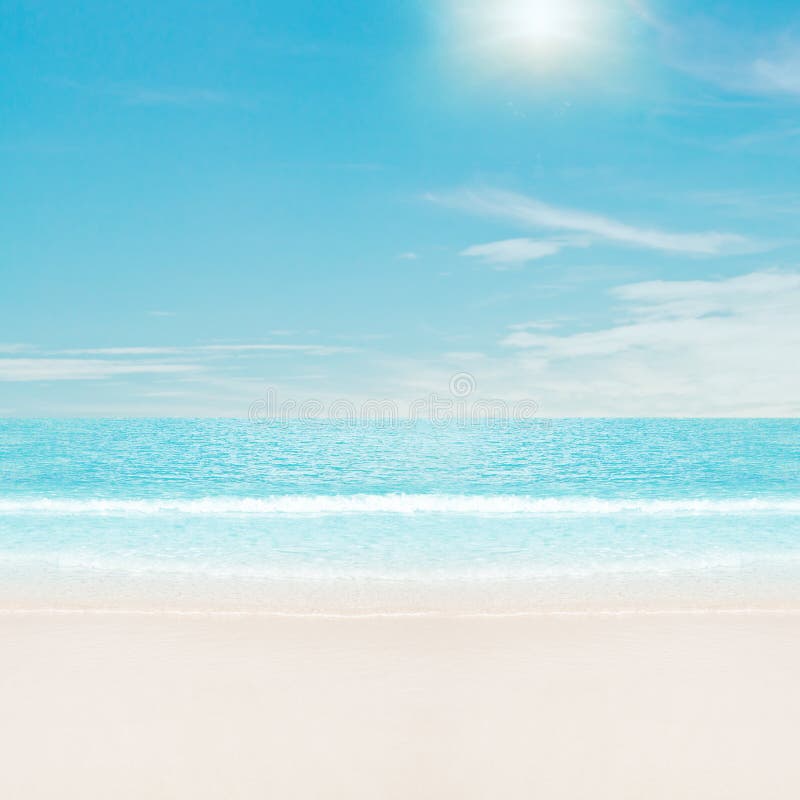 Sun over tropical beach stock photo. Image of remote - 17350678