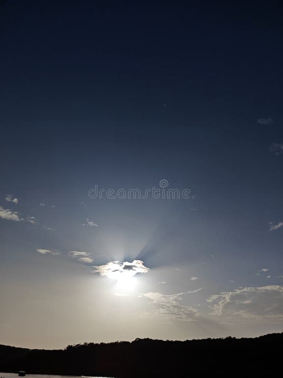 Sun over Water stock image. Image of summer, dusk, mahabaleshwar ...