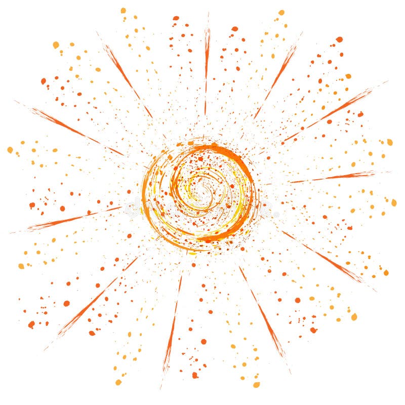 A Sun, Paint Blot, Splashes, Drops Stock Vector - Illustration of spots ...
