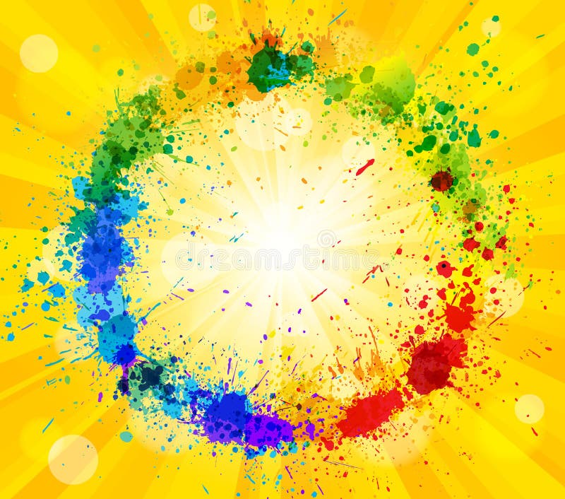 Abstract Splatter Multi Color Background. Illustration De Stock Vector ...