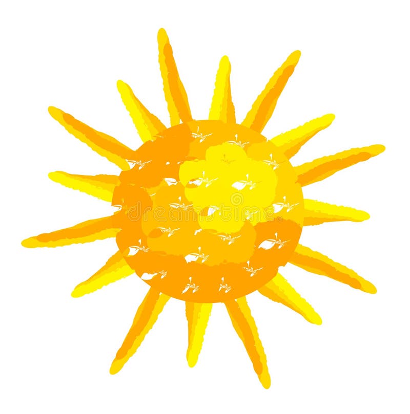 Painted sun illustration stock illustration. Illustration of abstract ...