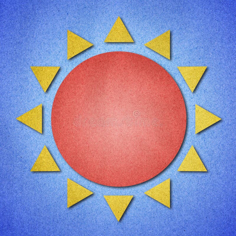 Sun paper art day time stock illustration. Illustration of nature ...