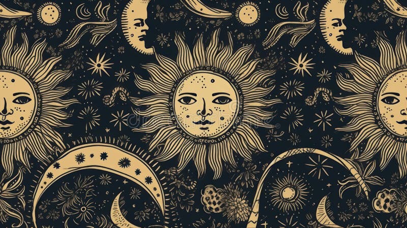 Sun. Sun Pattern. Moon. Planets. Solar System Pattern. Sun. Made with ...