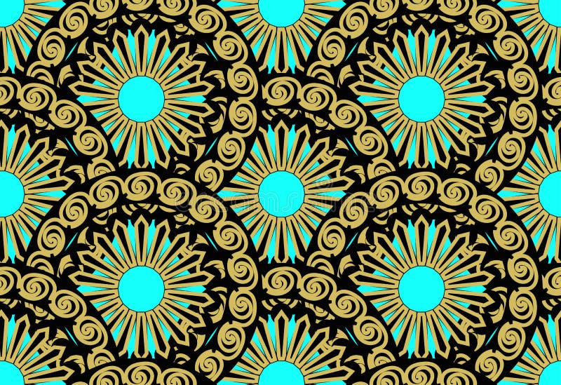 Sun pattern stock vector. Illustration of blue, textile - 38847481