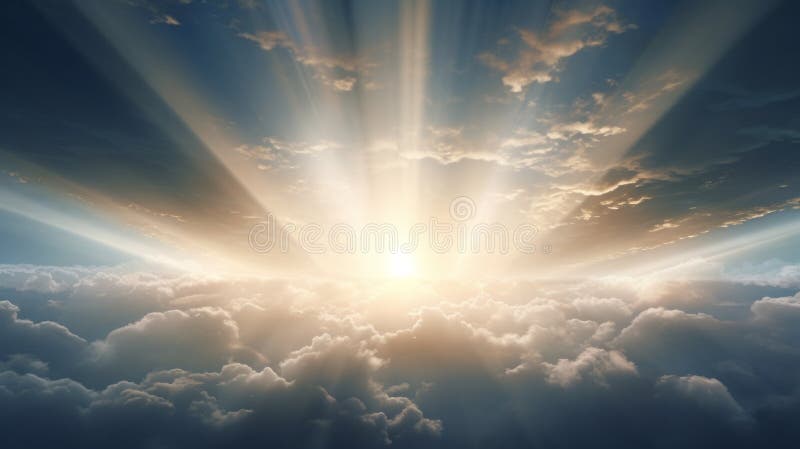 The Sun Peeking through the Clouds in the Sky Stock Image - Image of light, weather: 290541673