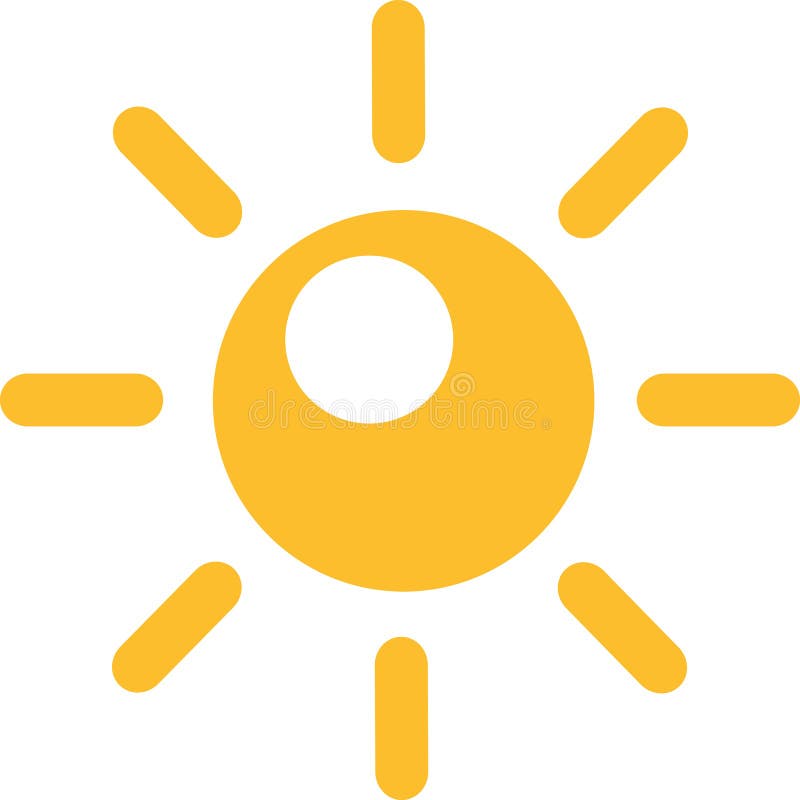Sun Pictogram with Reflection Stock Vector - Illustration of weather ...
