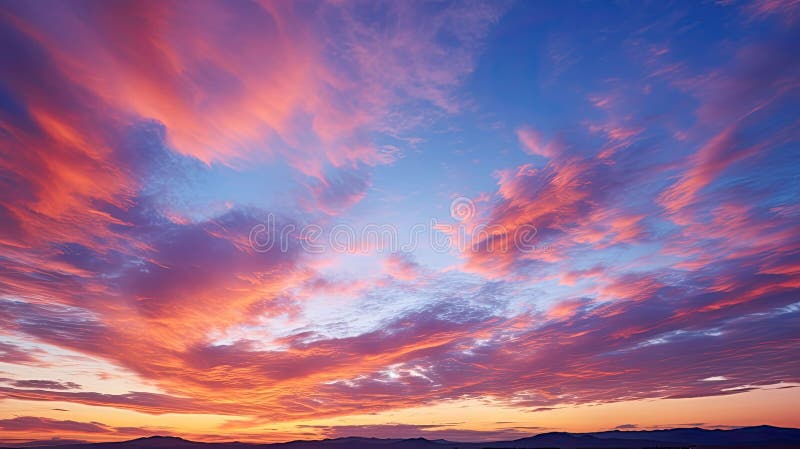 Sun pink sunset clouds stock illustration. Illustration of contrast ...