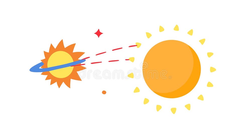 Sun and Planet, Solar System Dynamics, Vector Design Generative AI ...