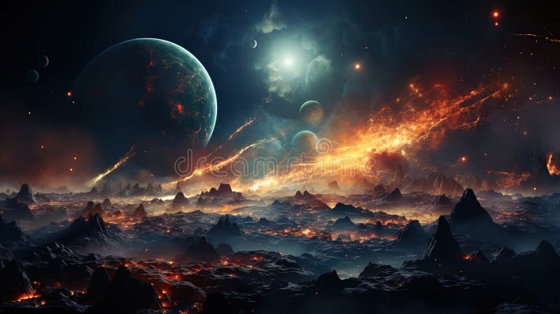 Sun, Planets of the Solar System and Planet Earth Stock Illustration ...