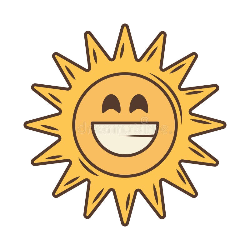 Sun pop art sticker stock vector. Illustration of style - 357593793