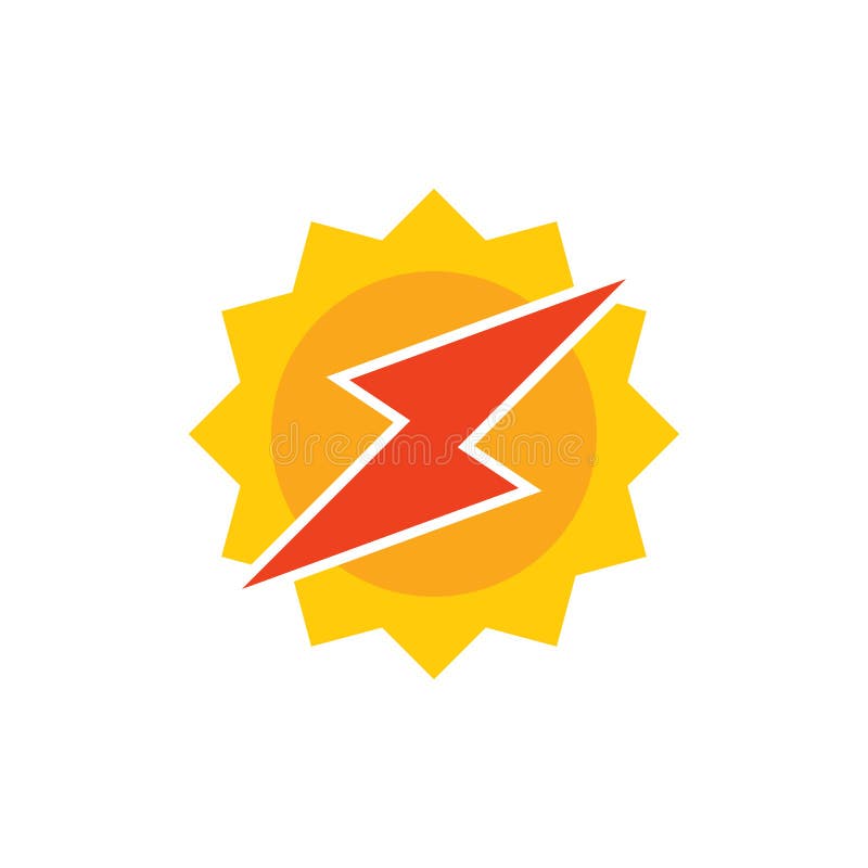 Sun Power Logo Icon Design stock vector. Illustration of station ...