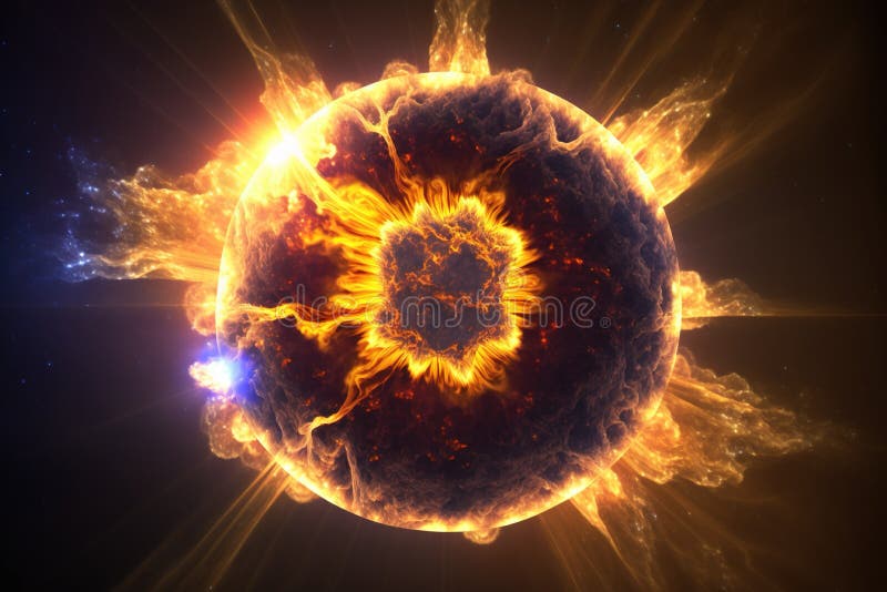 Sun with Powerful Bursting Flares with Magnetic Storms and Plasma ...