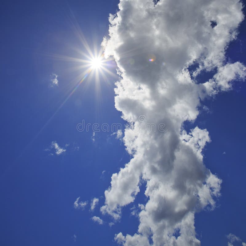 Sun and pretty clouds stock photo. Image of brightly - 32009770