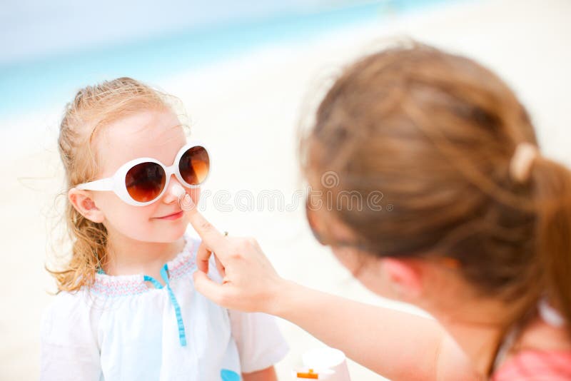 Sun protection stock image. Image of little, girl, female - 25109017