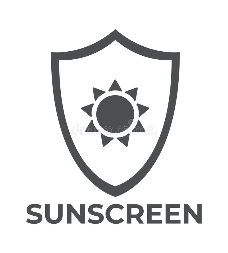 Sun Protection Glyph Icon Ultraviolet Shield Stock Vector ...
