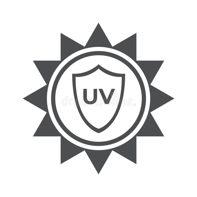 Sun Protection Glyph Icon Ultraviolet Shield Stock Vector ...