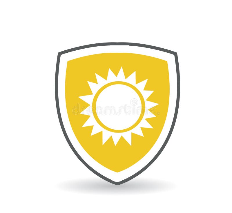 Sun Protection Shield Vector Stock Vector - Illustration of design ...