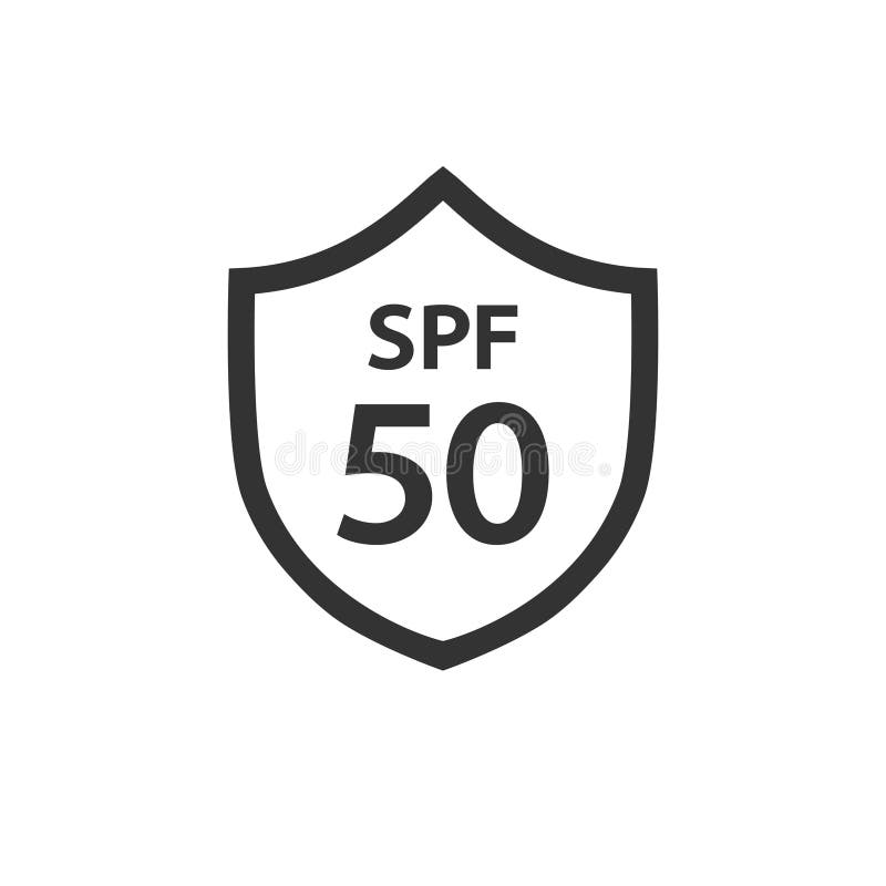 Sun Protection SPF 50 Simple Flat Icon Vector. SPF 50 Icon Stock Vector ...