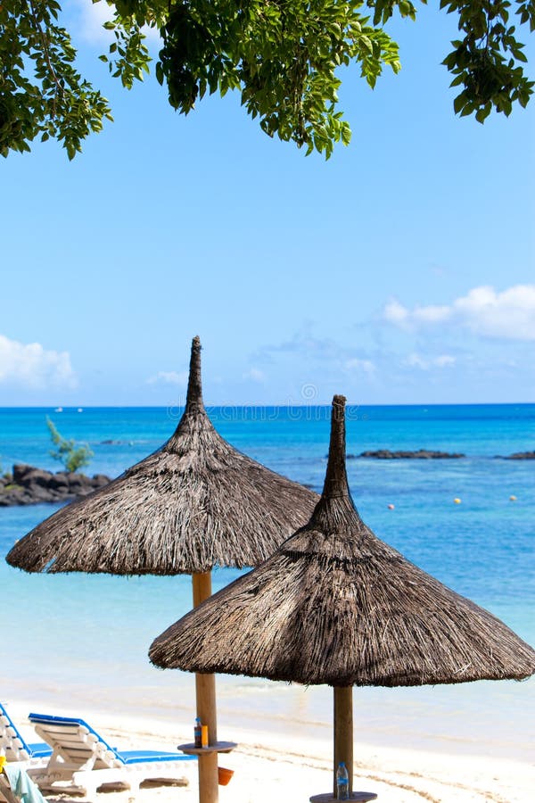 Beach Hut, Mauritius stock image. Image of grand, sand - 12778885