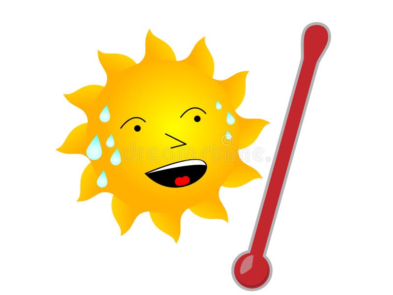 Sun quente ilustração stock. Ilustração de fahrenheit - 41444041