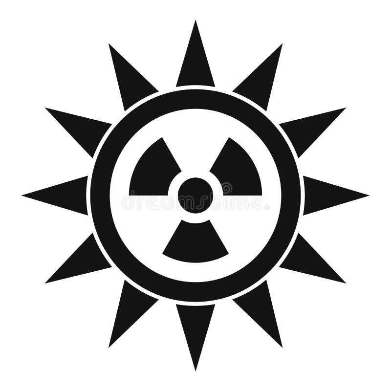 Sun Radiation Icon, Simple Style Stock Vector - Illustration of ...