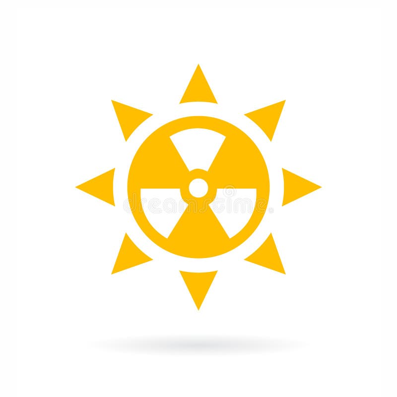 Solar radiation sign stock illustration. Illustration of caution - 15396616
