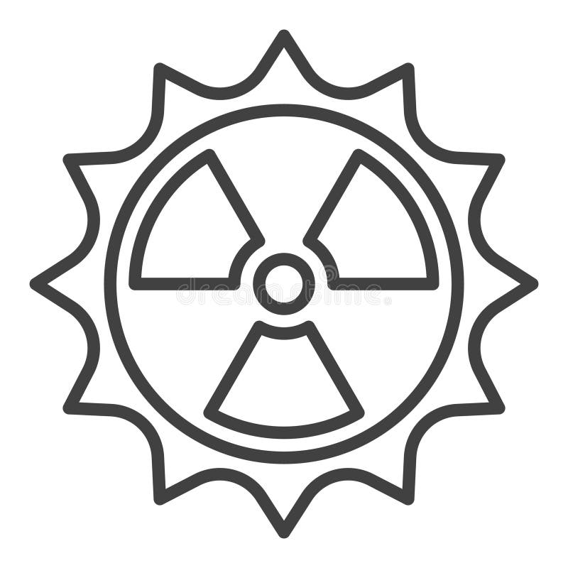 Sun Radiation Vector Space Nuclear Weapon Linear Icon or Symbol Stock ...