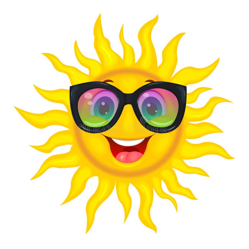Happy Sun Sunglasses Rainbow Stock Illustrations – 305 Happy Sun ...