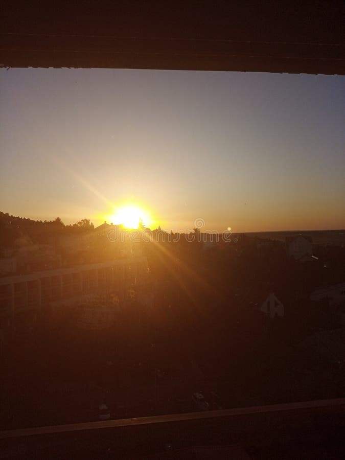 Sun raising at pecs stock image. Image of beautiful - 165076103