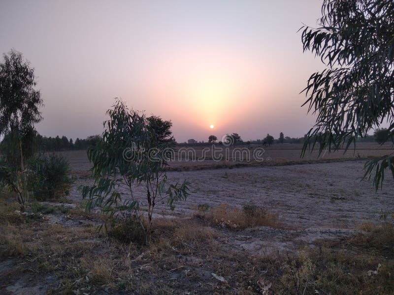 Sun Raising Scene with Beauty of Nature Stock Image - Image of dawn ...