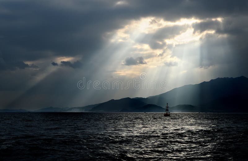 Sun ray stock photo. Image of navigate, sunset, guide - 11343346