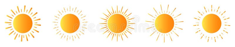 Sun Ray Circle Frame. Colored Round Sun Stock Vector - Illustration of ...
