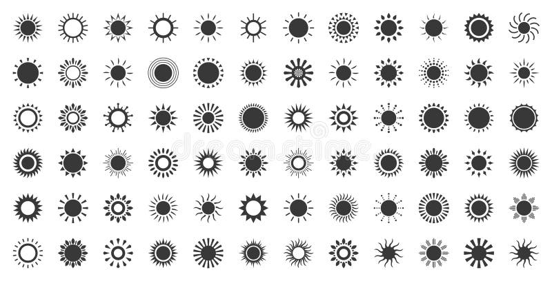 Sun with Ray of Light, Geometric Icon Stock Vector - Illustration of ...