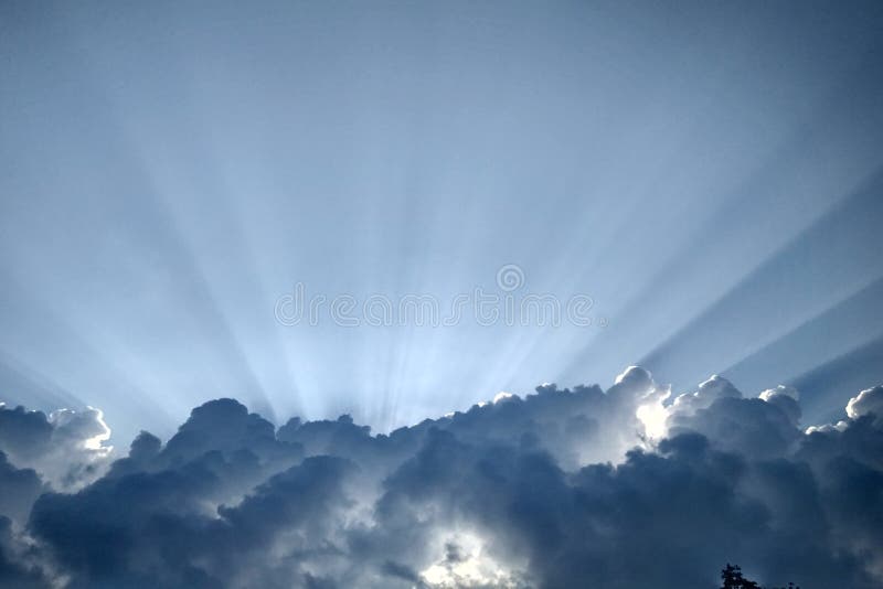 Sun ray on the sky stock image. Image of morning, light - 101201413