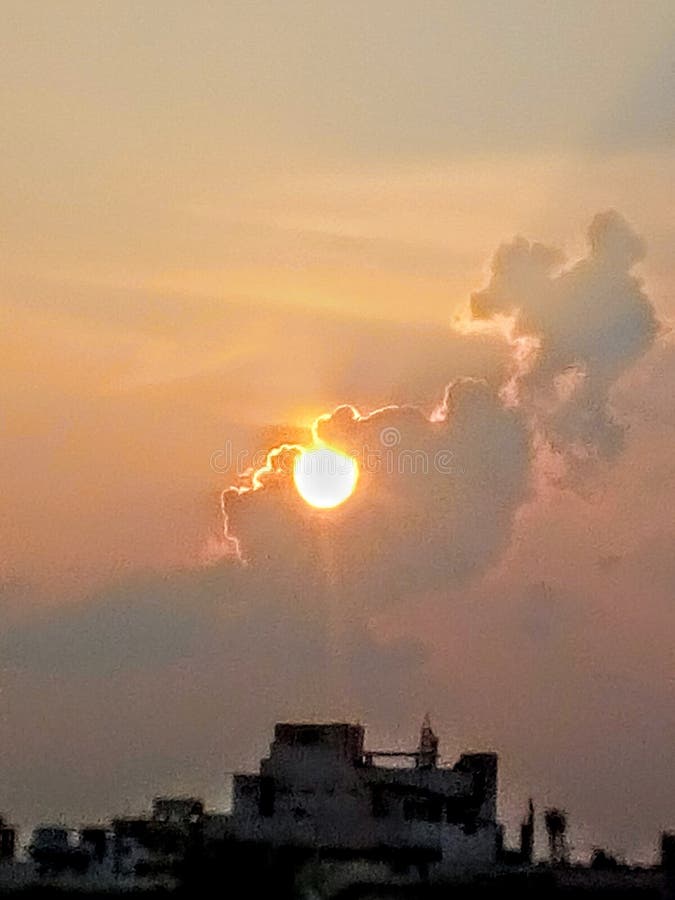 Sun Ray Sunset Nature, Sunlit Stock Image - Image of sunset, nature ...