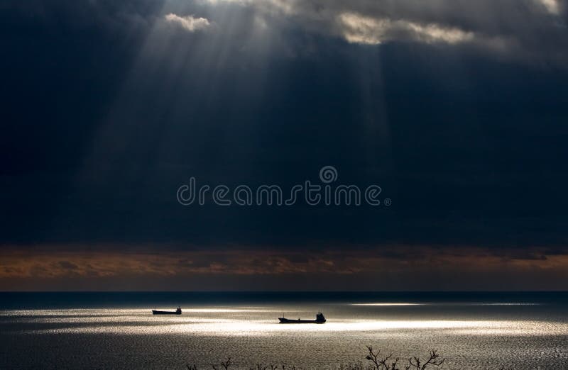 Sun rays stock image. Image of heavy, break, back, dark - 240119