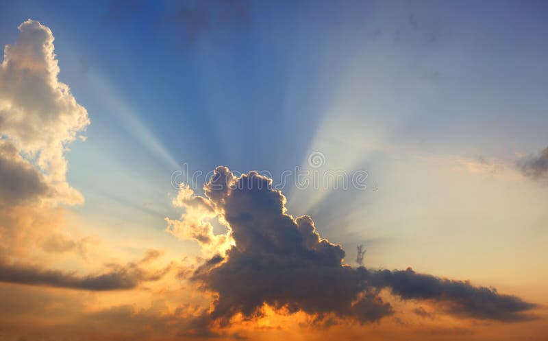 Religious and Scientific Apocalyptic Background. Dark Sky with ...