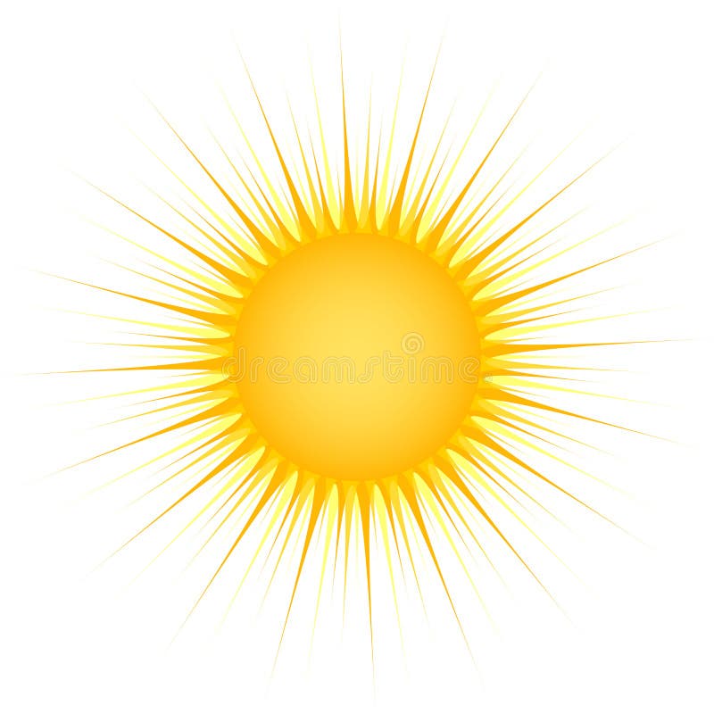 Sun with rays stock vector. Illustration of rays, color - 20638813