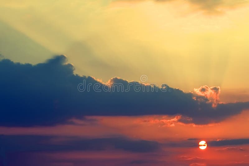 Sun Rays Parchment Paper stock illustration. Illustration of clouds ...