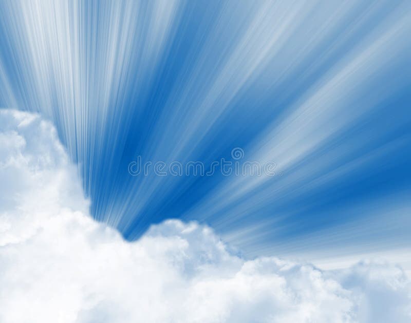 Sun Rays Parchment Paper stock illustration. Illustration of clouds ...