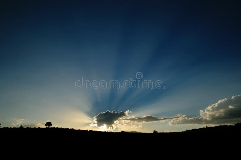 Sun rays stock image. Image of cloud, weather, lining - 6420613