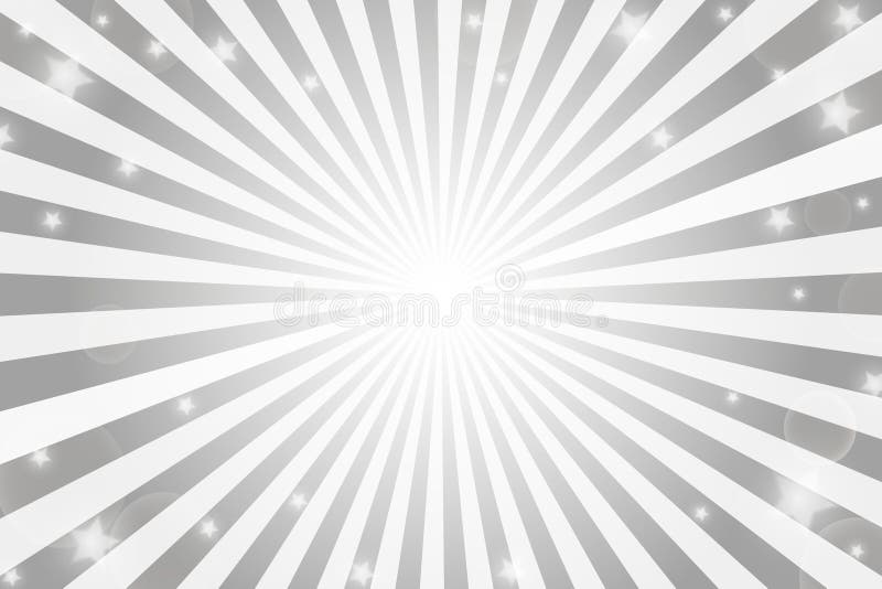 Sun Rays Background. White and Grey Radial Abstract Comic Pattern with ...