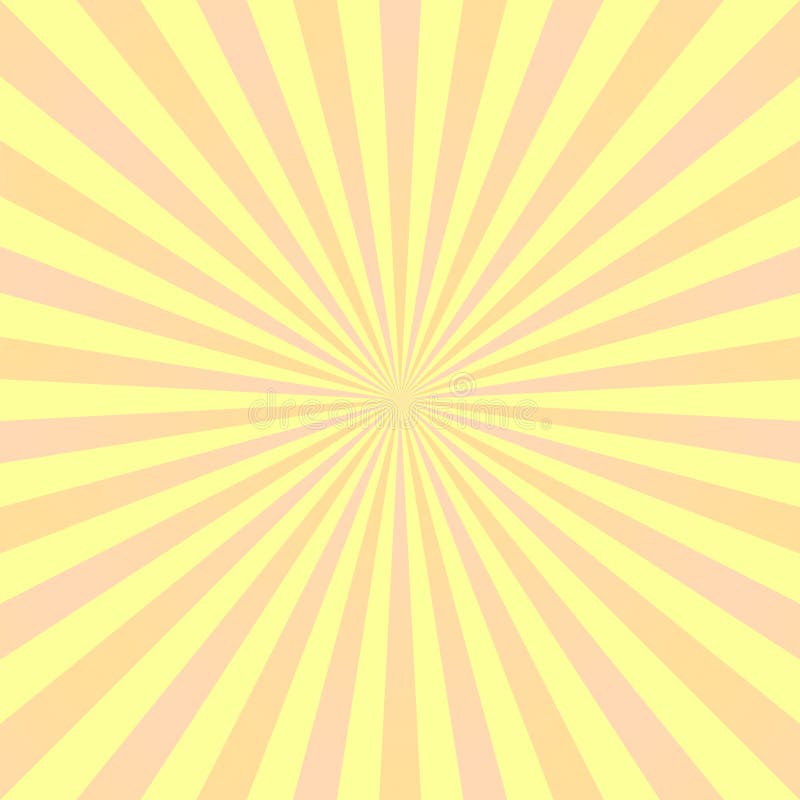 Sun Rays Background. Yellow Orange Radiate Sun Beam, Burst Effect ...