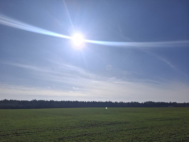 Sun Rays, Beautiful Landscape :& X29; Stock Photo - Image of landscape ...
