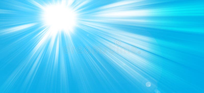 Sun Rays in a Blue Sky _ Paradise Stock Photo - Image of power, drought ...