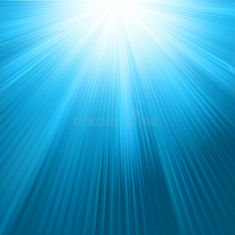 Sun Rays on Blue Sky Template. EPS 8 Stock Vector - Illustration of ...