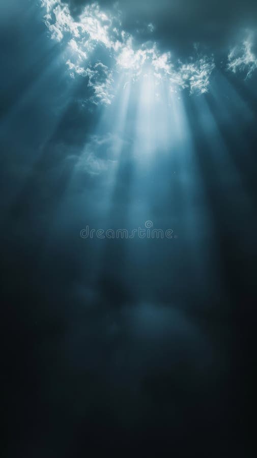 Sun Rays Breaking through Dark Clouds in the Sky Stock Photo - Image of ...