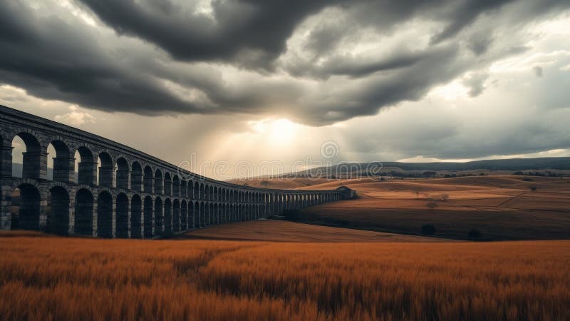 Sun Rays Breaking through Storm Clouds Stock Illustration ...